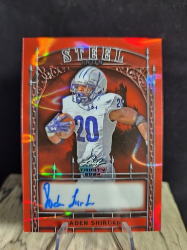 2024 Leaf Trinity Jaden Shirden Steel Iron Red Auto #/3 Carolina ...