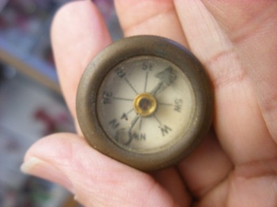 Antique Vintage Marbles Gladstone MI Brass Compass | eBay
