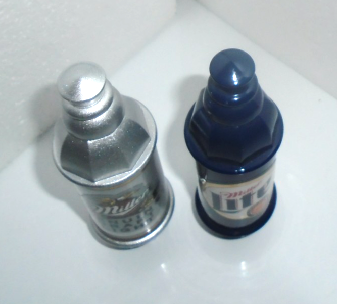 VINTAGE PAIR MILLER LITE GENUINE DRAFT LIGHT WOOD BEER TAPPERS HANDLES ...