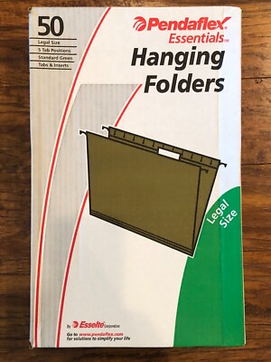 Pendaflex® Hanging File Folders With Tabs, Legal Size, Standard Green ...