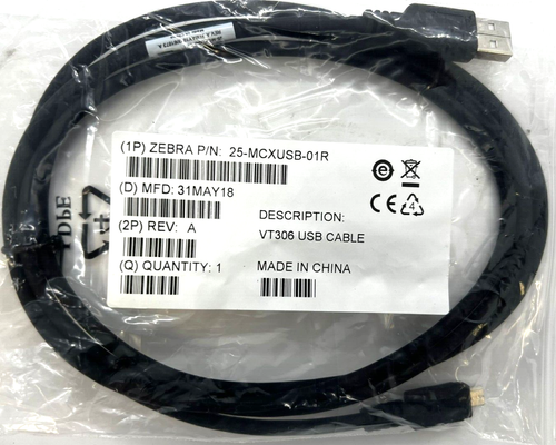 Lot of 110: Zebra 25-MCXUSB-01R MICRO USB Charging (VT306) CABLE REV ...