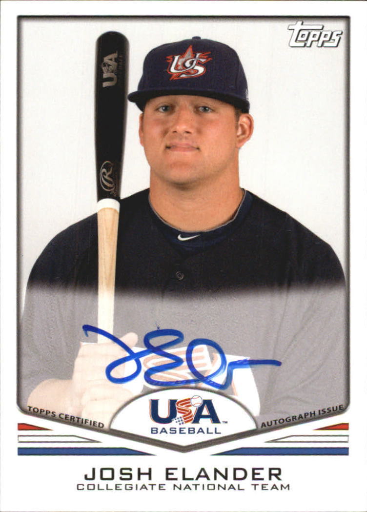 JOSH ELANDER 2011 TOPPS USA BASEBALL BLUE INK AUTO #USA-A3 | eBay