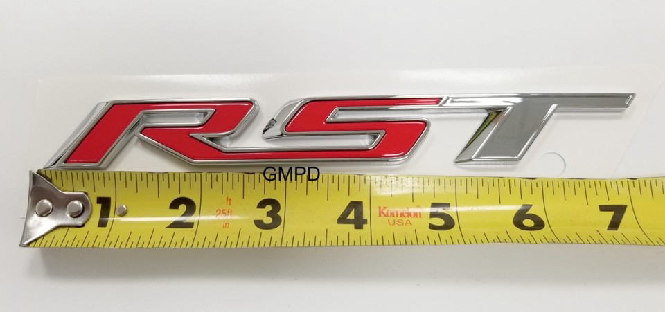 19-25 New Generation Chevy Silverado RST Chrome and Red Emblem OEM GM ...
