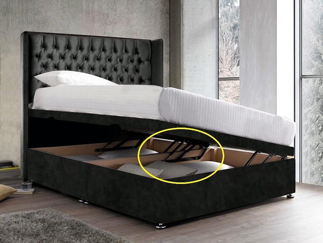 Ottoman Storage Bed Lift Up bed hinge Mechanism & Gas Struts Divan ...