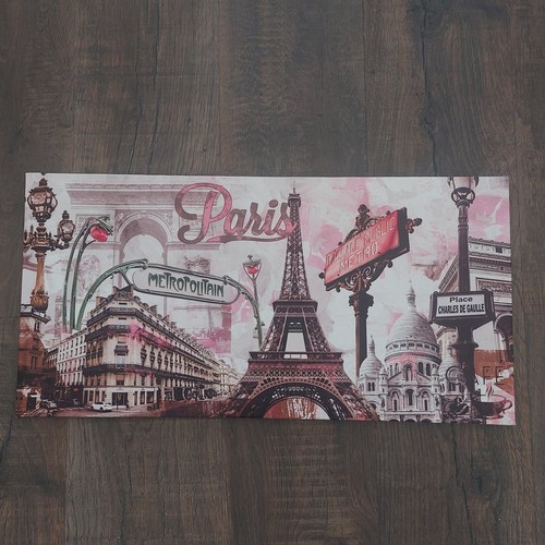 Pink Paris Collage Canvas Print Eiffel Tower Print On Canvas Paris ...