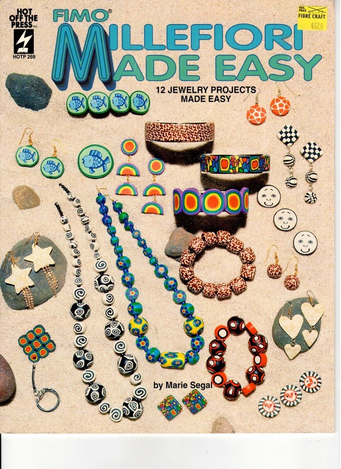 Polymer Clay Book Lot Fimo Millefori Jewelry Bible Stories Sculpey Amy ...