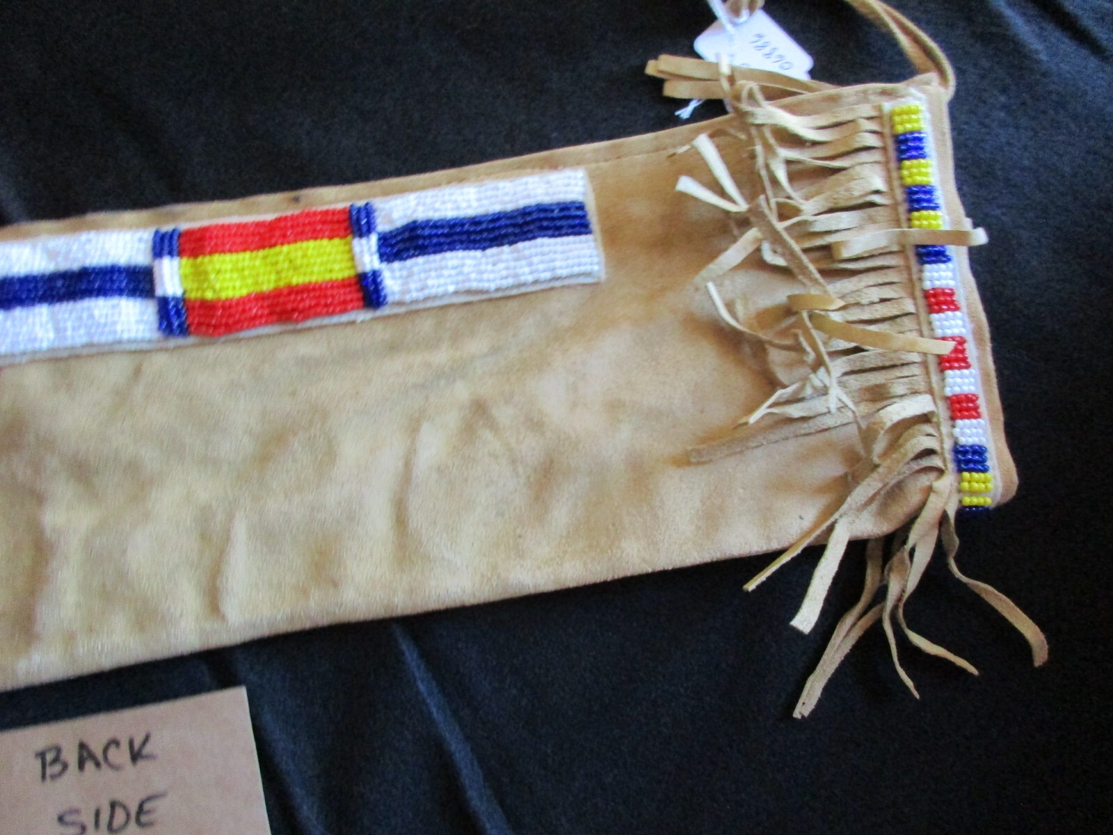 X-LG NATIVE AMERICAN BEADED PIPE BAG, 2 SIDED BEADED CHANUPA BAG, DU ...