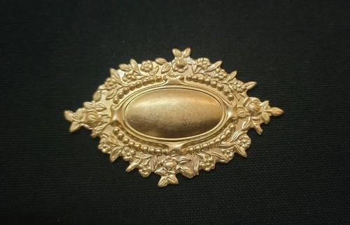 Vintage Mid-Century Victorian Revival Brass Monogram Plaque | eBay