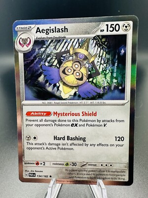 Pokemon TCG - Holo Aegislash 134/182 - Paradox Rift 2023 | eBay Australia