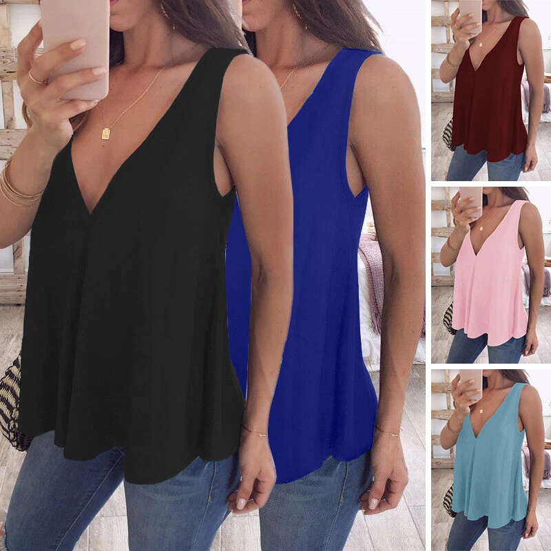Loose Sleeveless Shirts For Women