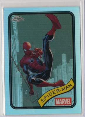 2025 Topps Marvel Chrome Spider-Man SILVER REFRACTOR #101 FRIENDLY ...