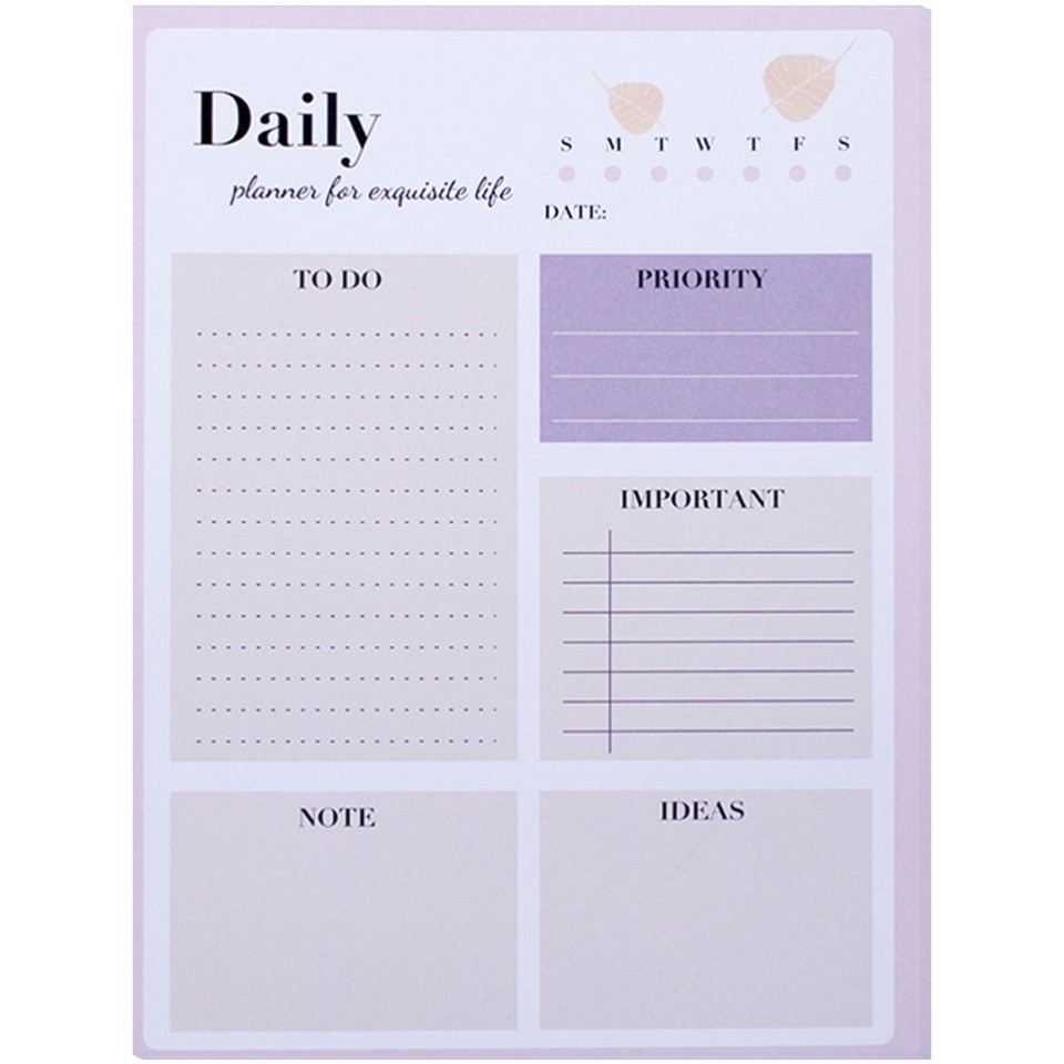 4 Count Daily to Do List Notebook Notepad Time Management Planner | eBay UK