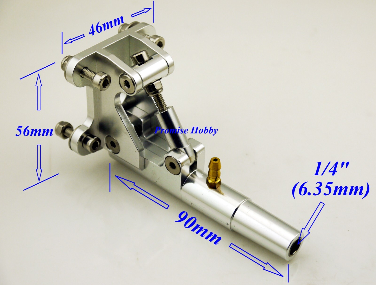 95mm Alloy Stinger Drive Strut for 1/4" Flex Shaft Cable for RC Model ...