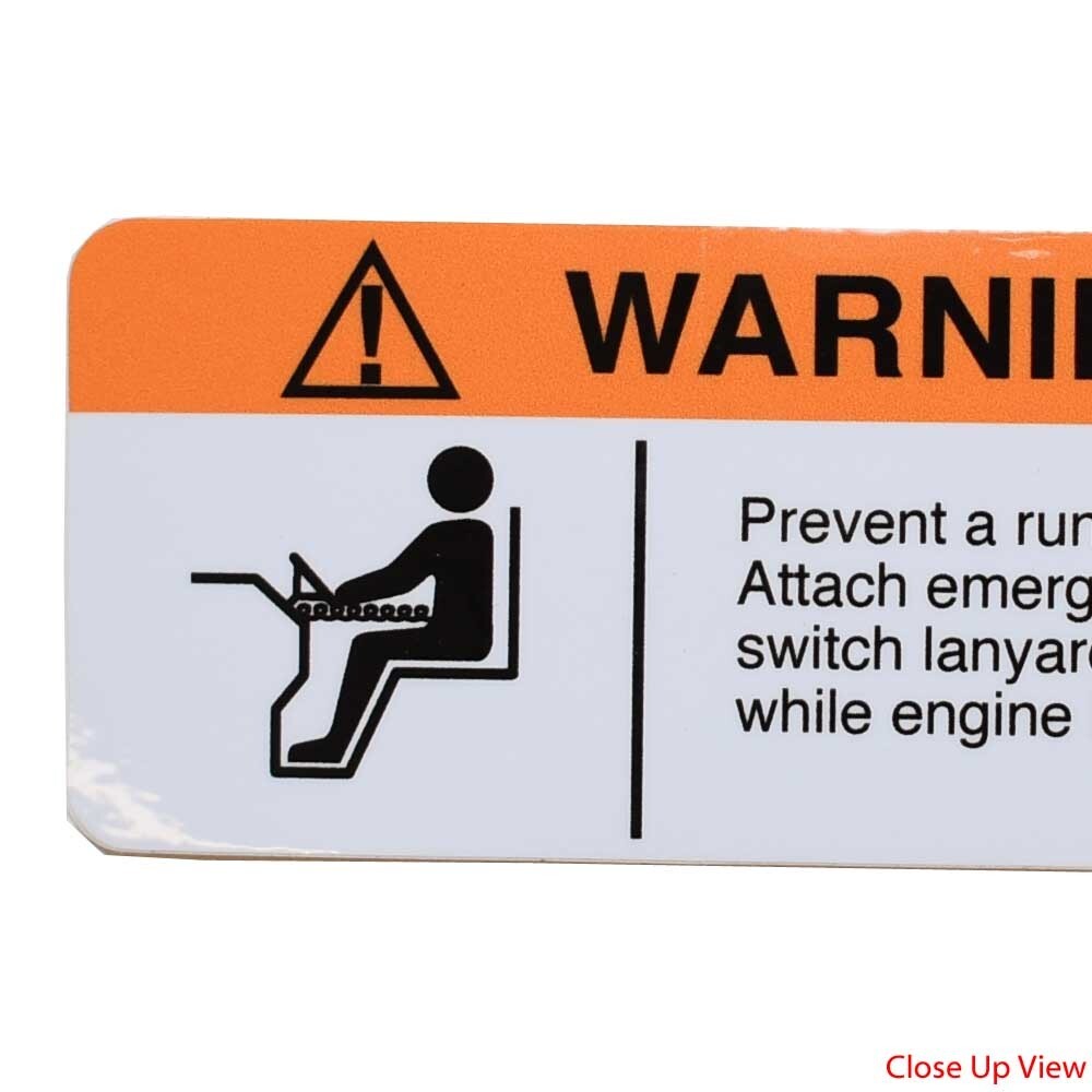 Boat Warning Decal GM1875301 | Prevent Runaway Boat 4 1/4 x 1 3/4 Inch ...