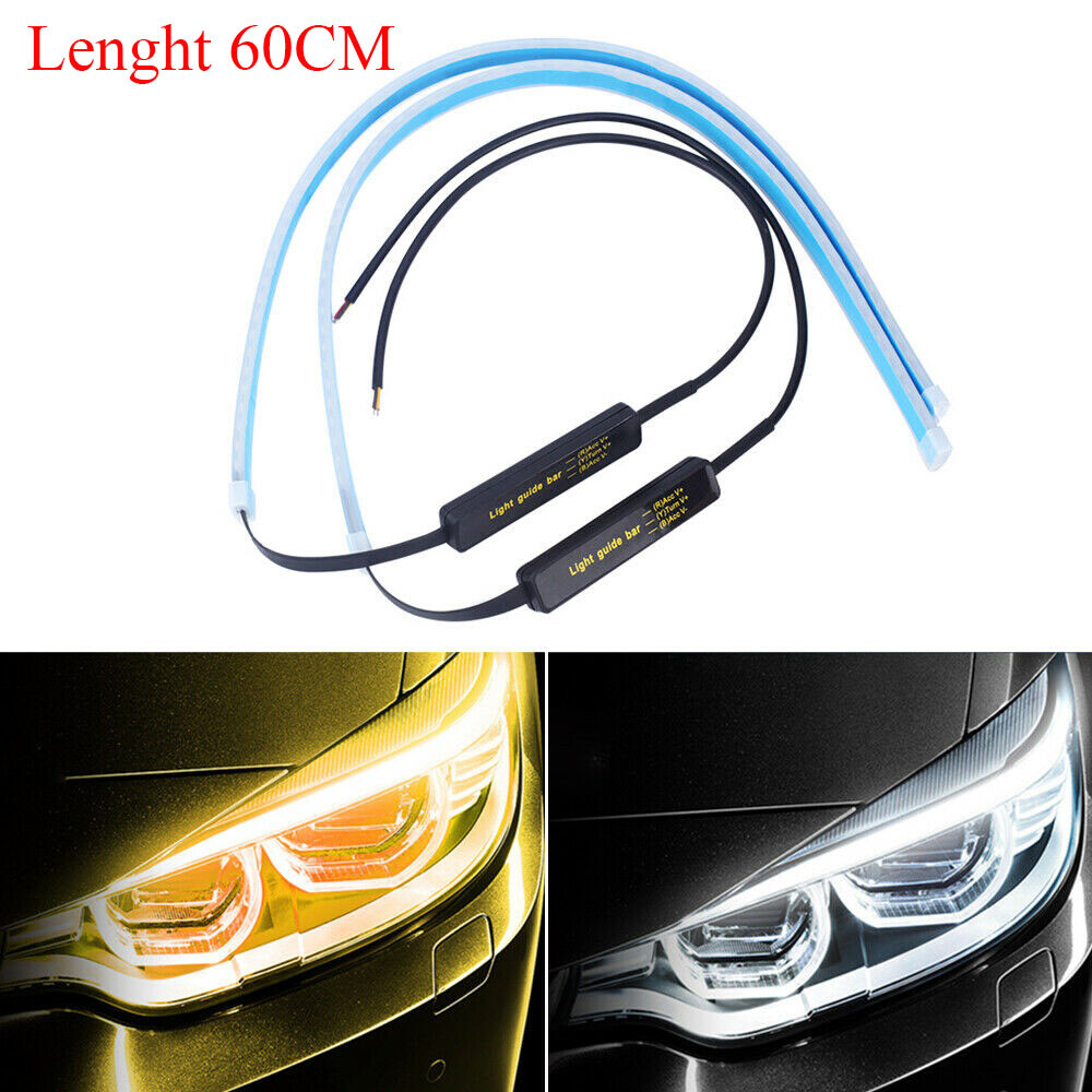 30CM Car Flexible Slim DRL Sequential Switchback LED Knight Rider Strip ...