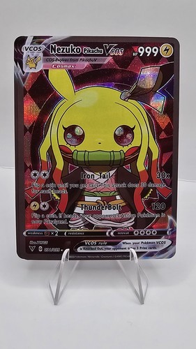 Pokemon Demon Slayer Nezuko Pikachu Vcos Full Art Cosplay Custom Card ...