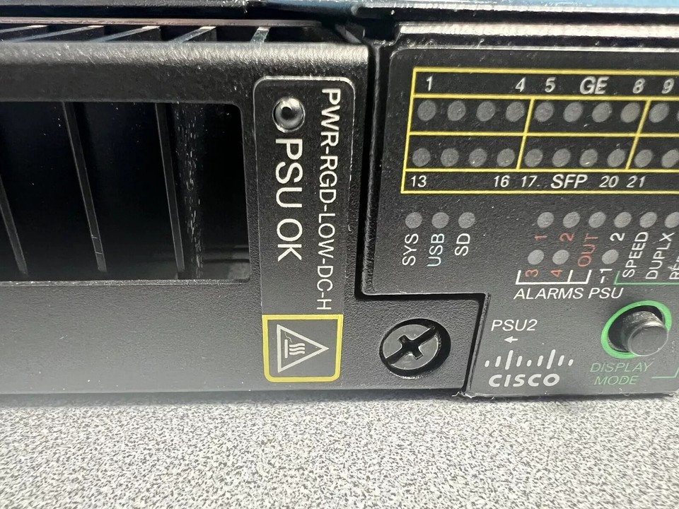 Cisco IE-4010-16S12P 12GE SFP Copper PoE+ w/ 2x PWR-RGD-LOW-DC-H | eBay