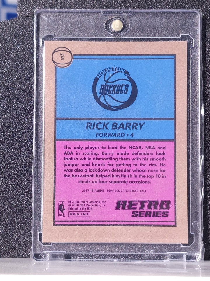 2017-18 Donruss Optic RICK BARRY #5 Retro Series Houston Rockets NBA | eBay