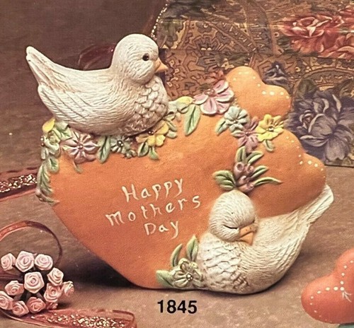 VINTAGE KIMPLE CERAMIC MOLD #1845 BIRDS/HEART 5 1/2"T | eBay