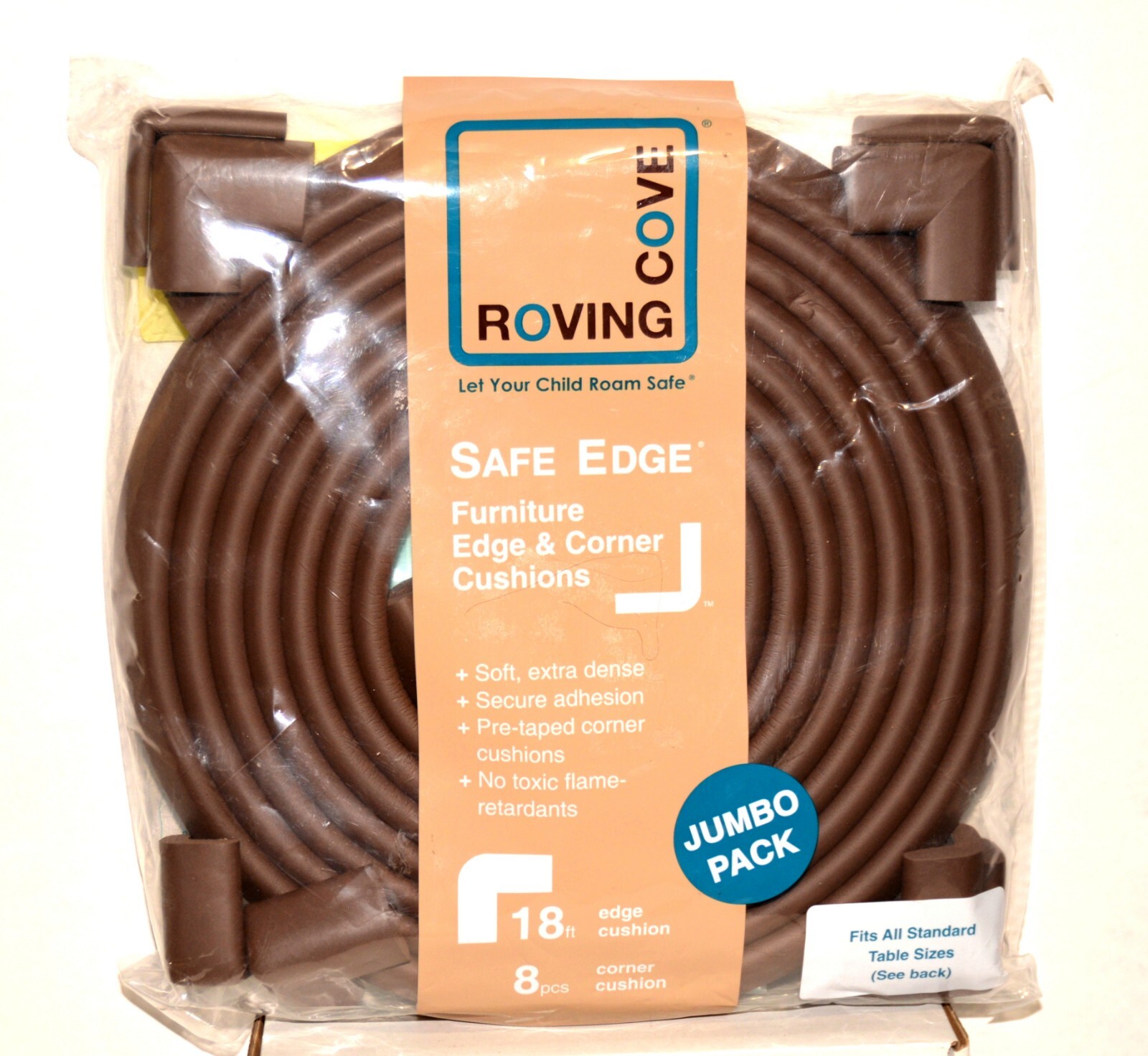 ROVING COVE Safe Edge Furniture & Corner Cushions Jumbo Pack - Brown ...