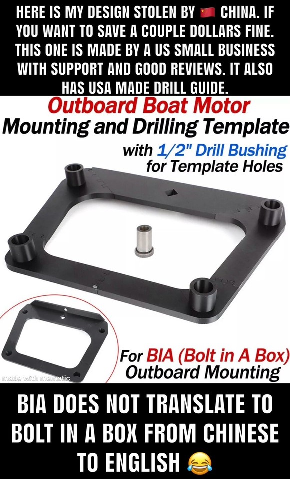 The Original USA Made Outboard Boat Motor Mount Drilling Template | eBay