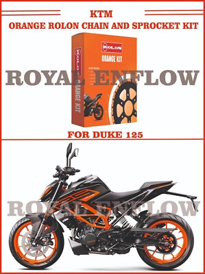KTM Orange Rolon Chain And Sprocket Kit for Duke 125 - | eBay