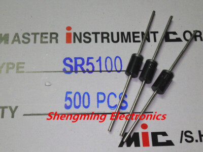 50pcs SR5100 100V 5A DO-15 schottky diode | eBay