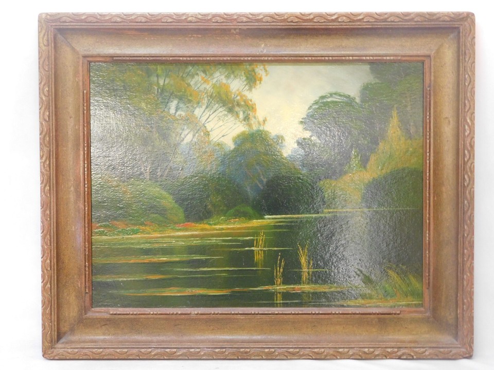 Antique Oil Painting Golden Gate Park San Francisco James Everett ...