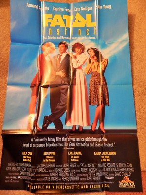 FATAL INSTINCT (VIDEO DEALER 36 X 24 POSTER!, 1990S) SEAN YOUNG ...