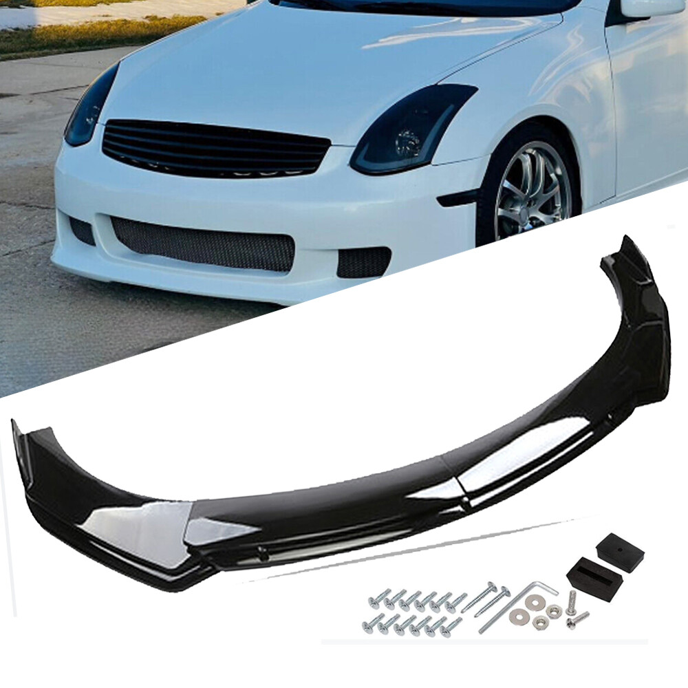 For 03-07 G35 Coupe Front Bumper Lip Spoiler Splitter Body Kit Glossy ...