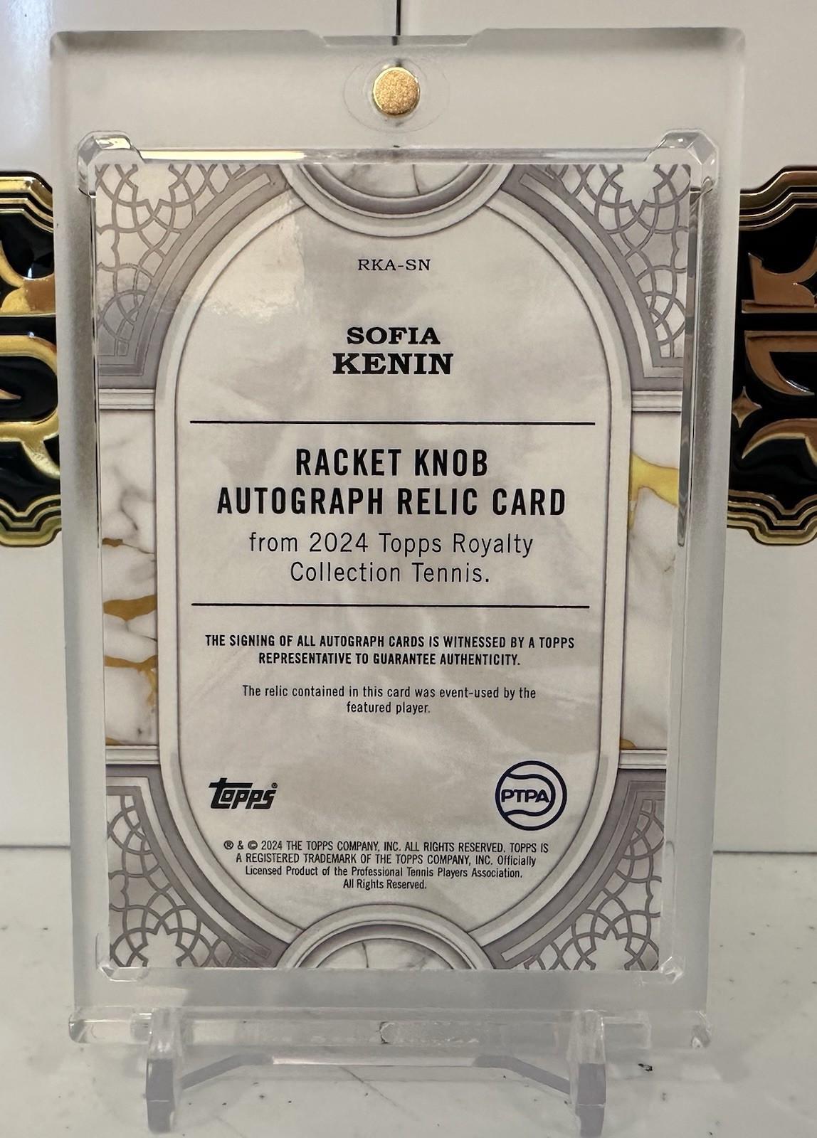 2024 Topps Royalty Tennis Sofia Kenin Racket Knob Relic Autograph Auto ...