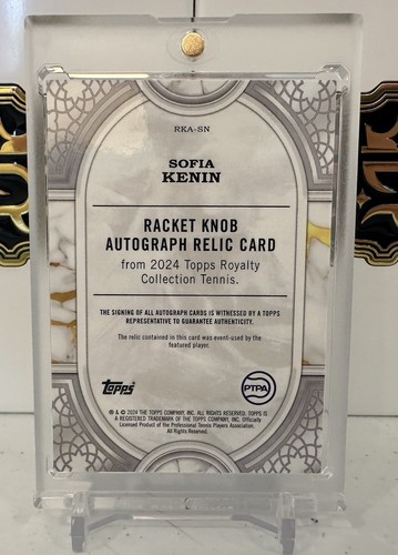 2024 Topps Royalty Tennis Sofia Kenin Racket Knob Relic Autograph Auto ...