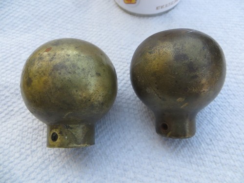 Two Vintage Brass Horse Hames Knobs | eBay