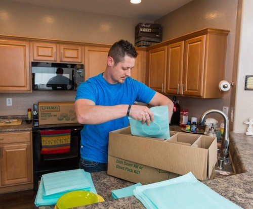 Dish Packing Kit – for Dishes and Glassware – Includes 1 Box, 1 Cell ...