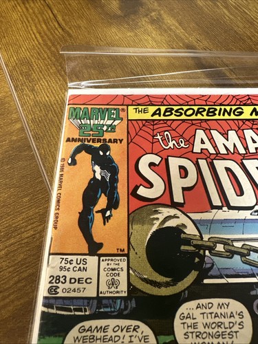 THE AMAZING SPIDER-MAN 283 NEWSSTAND 1ST CAMEO APP MONGOOSE MARVEL ...