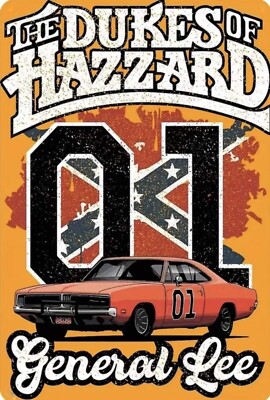 DUKES OF HAZZARD Garage Rustic Look Vintage Tin Signs Man Cave, Shed ...