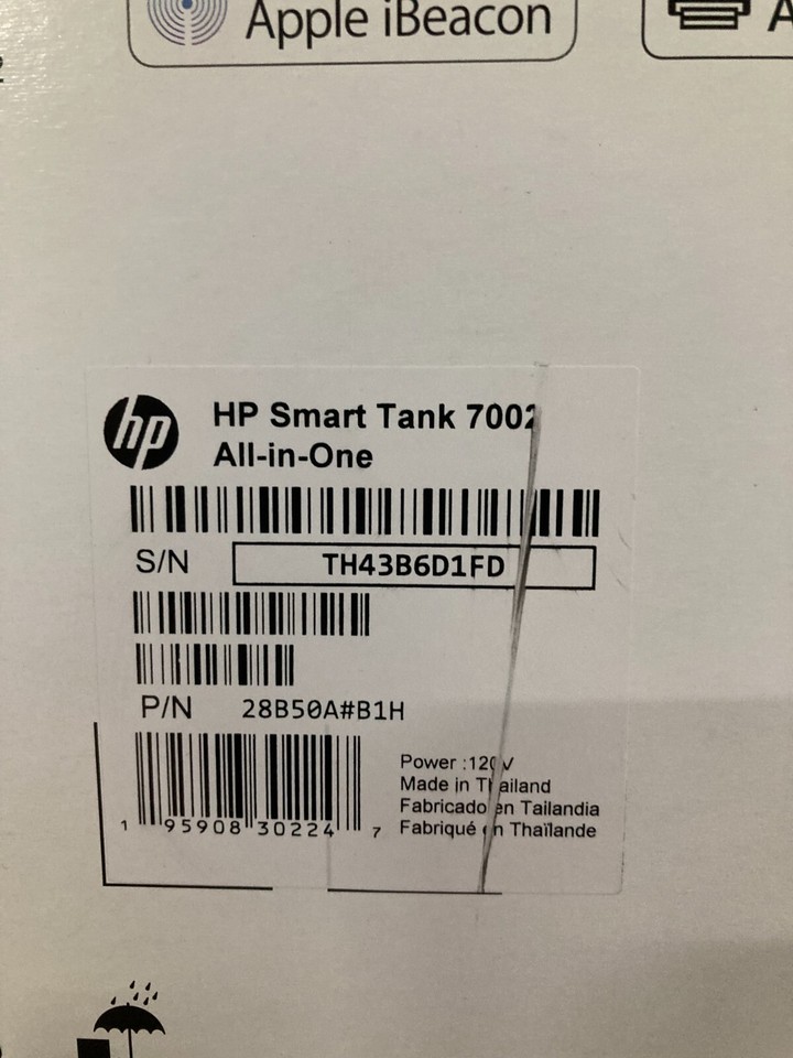 HP Inkjet Printer Smart Tank All-in-One Inkjet Printer 7002, 28B50A | eBay