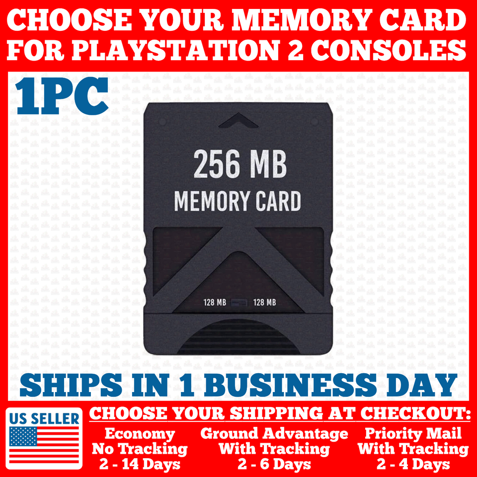 64MB/128MB/256MB Memory Card for PS2 PlayStation 2/Slim/Fat 64/128/256 ...