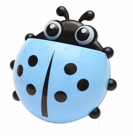 LADYBUG 5.5" Toothbrush / Whatever Caddy for Bath / Mirror Suction Cups ...