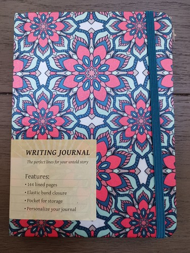 ~NEW Hardcover Arabesque Satin Writing Journal~144 Lined Pages~Elastic ...