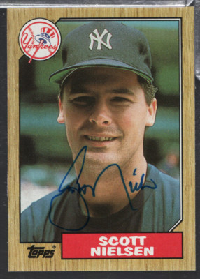 Scott Nielsen Yankees Autographed 1987 Topps #57 w/COA 101023NPCD76 | eBay