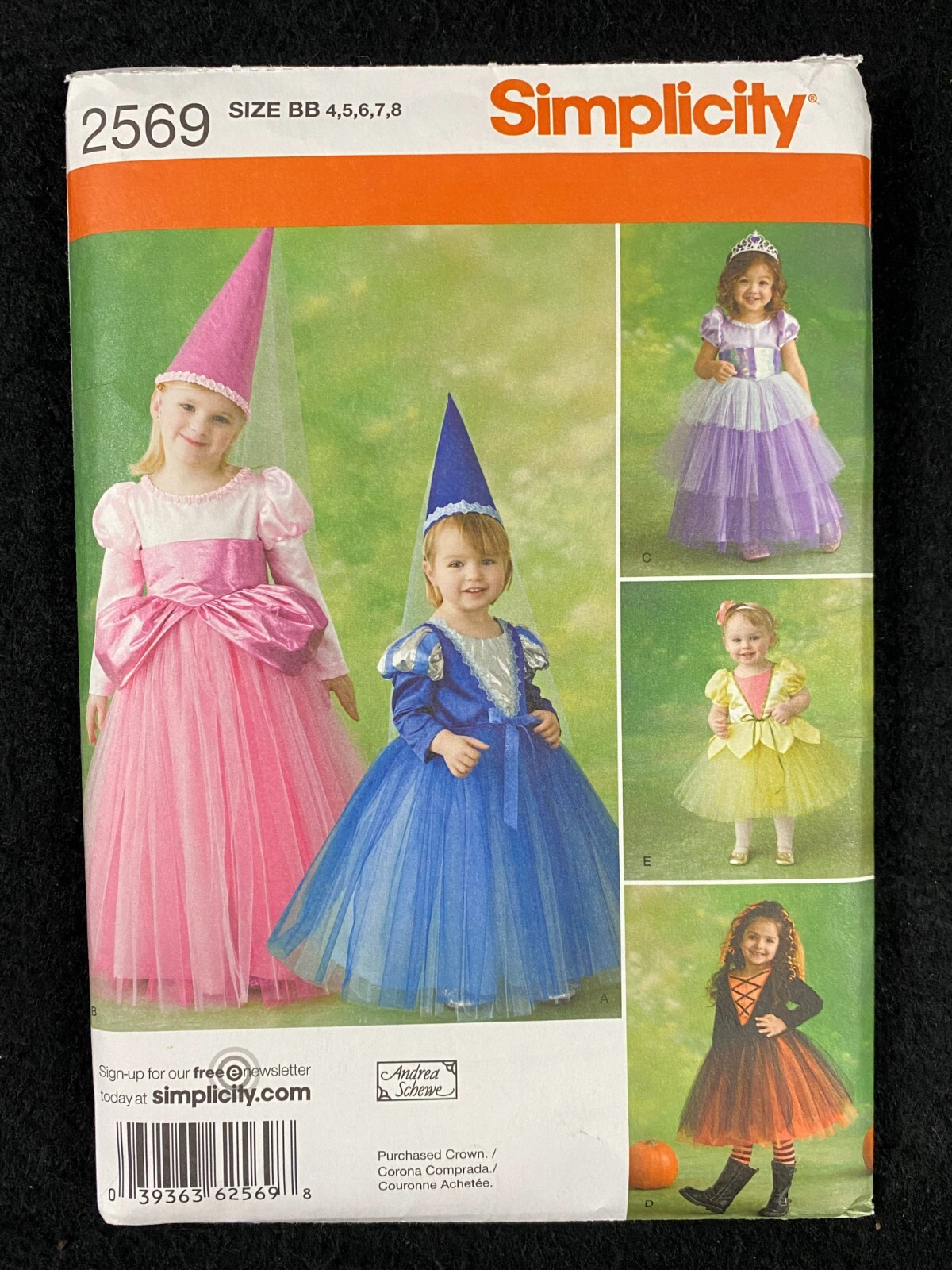 Simplicity Costumes Sewing Pattern 2569 Toddler Child Sz 4-8 Fairy ...