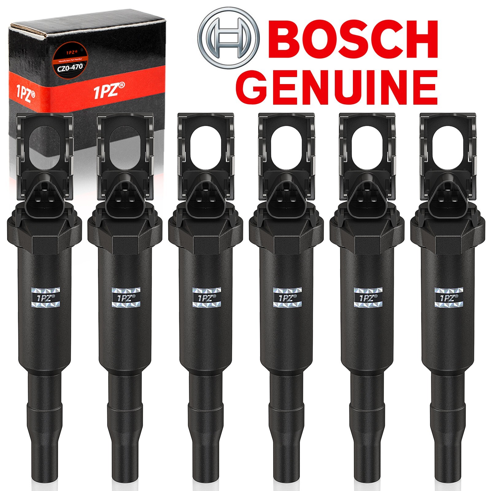 6x ignition coil 0221504470 For Bosch BMW 325i 328i 335 525 528 530 535 ...