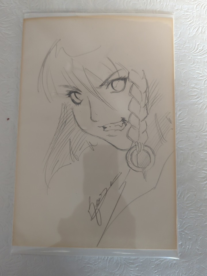 Vampi Vampirella Harris Hand Sketch Drawn Artist 1/1 Done At Wizard ...