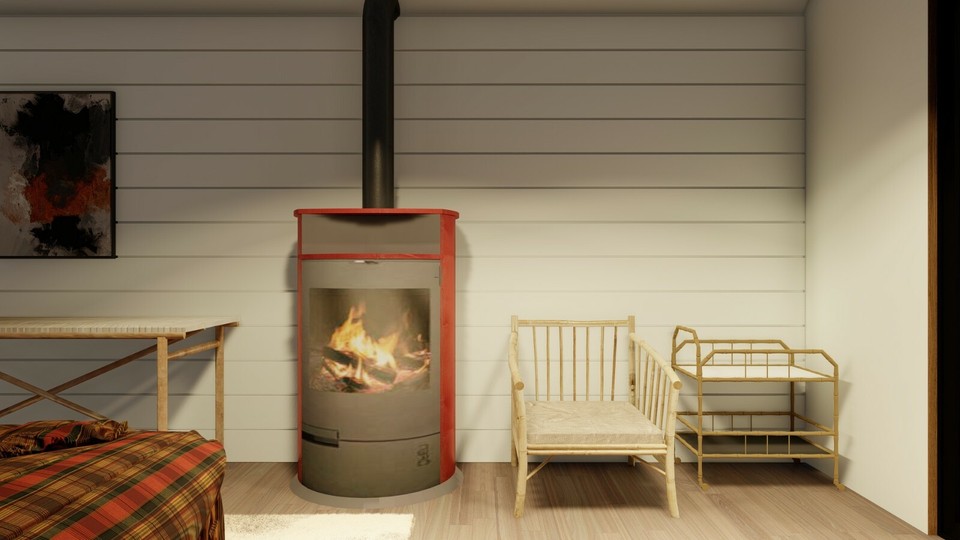 Fire resistant Steel DIY Glamping Cabin Kit 12 x16 With Front Porch on ...