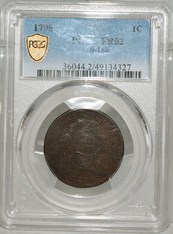 1798 US PCGS FR02 S-160 Draped Bust Large Cent 1C | eBay