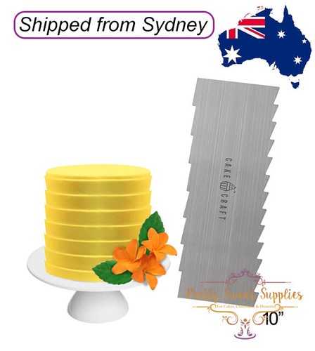 PLEATS Stainless Steel Buttercream Comb - 10 inch Cake Decorating ...