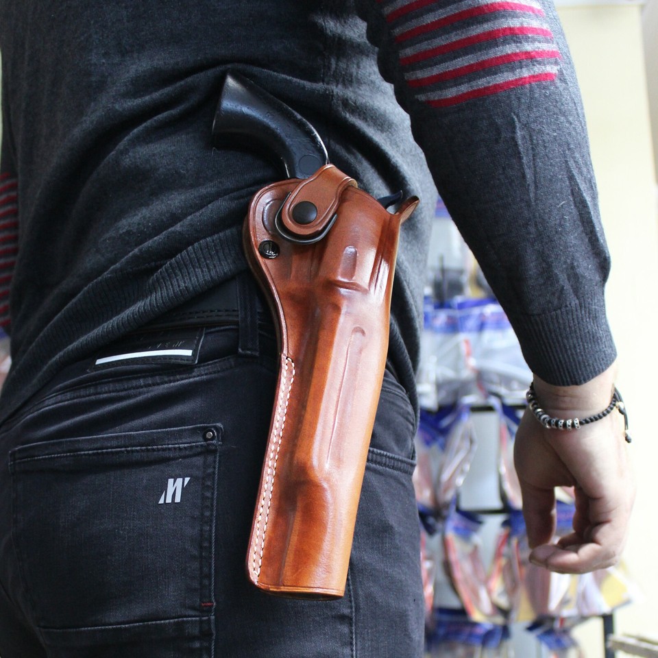 Leather Paddle Holster Fits Ruger Redhawk 44/45 Long Colt 7.5" Barrel ...