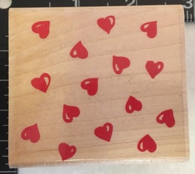Rubber Stampede Stamp A909E Valentine Hearts Abound Background Rubber ...