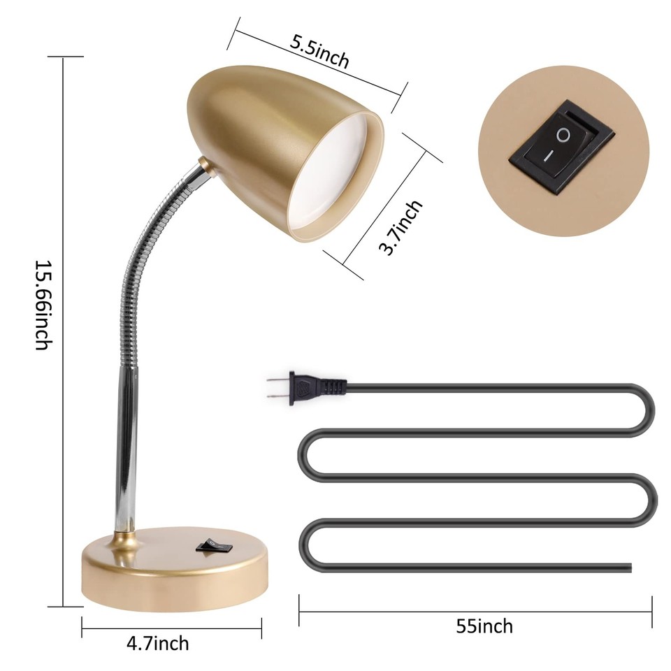 ENERGETIC SMARTER LIGHTING LED Desk Lamp, Flexible Gooseneck with Table ...